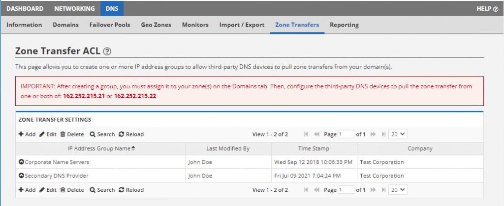 Zone Transfers | Total Uptime®