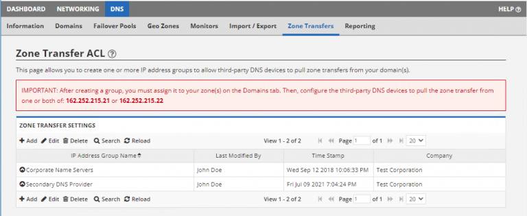 Zone Transfers | Total Uptime®