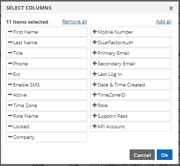 User Columns | Total Uptime®