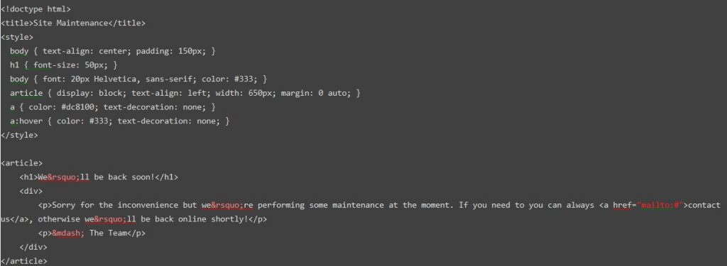 Creating a Maintenance Page for Site Uptime | Total Uptime®